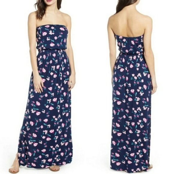 Bp Dresses Bp Floral Strapless Maxi Dress Plus Size Poshmark